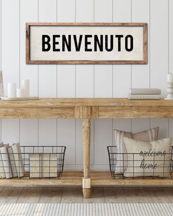 Benvenuto Italian Welcome Sign | Italian Kitchen Decor – Transit Design
