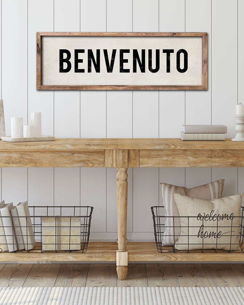 Benvenuto Rustic Italian Welcome Sign | Transit Design