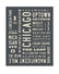 Chicago City Art | Modern Word Art Print - Transit Design