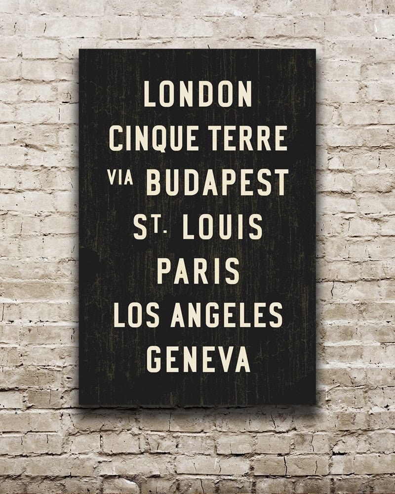 Custom Destination Sign | Custom Canvas Art | Subway Sign – Transit Design