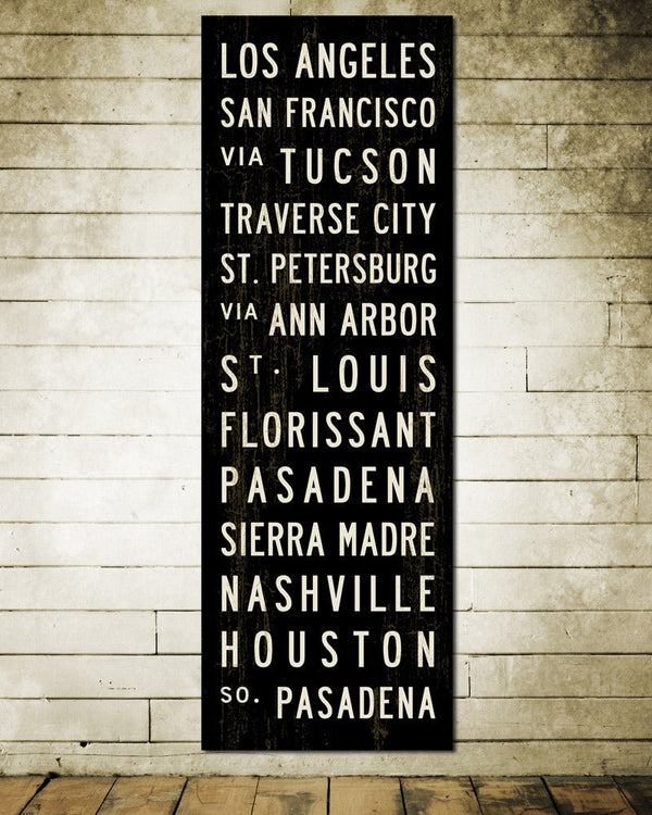 Custom Subway Sign with Your Destinations | Tell Your Story in Style ...