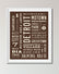 Detroit Word Art Print | Michigan Graphic Art Poster - Transit Design