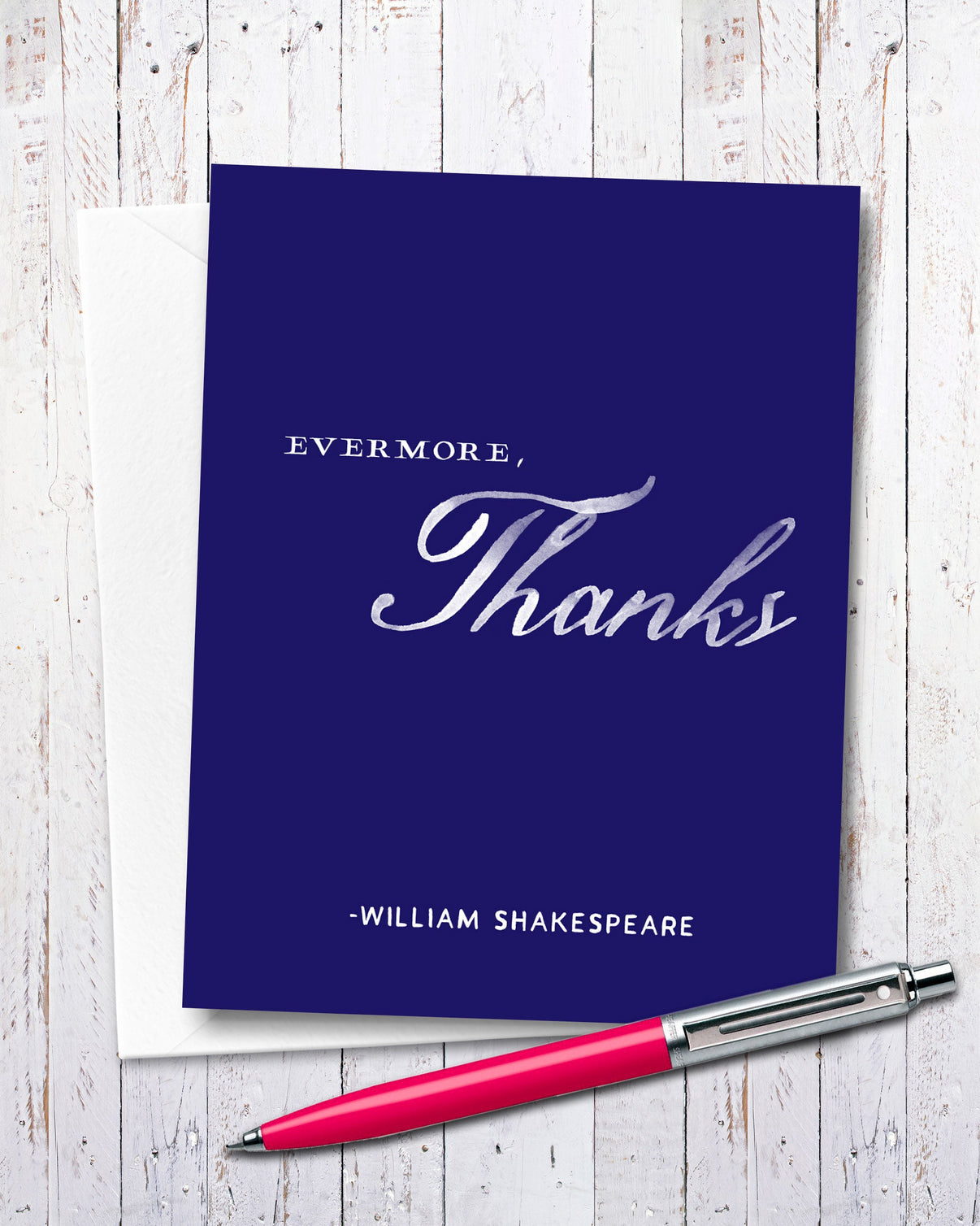 Thank You Card, Evermore, Thanks. William Shakespeare. By Smirkantile ...