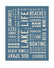 Lake Life Word Art Print | Michigan Art Poster - Transit Design