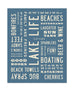 Lake Life Word Art Print | Michigan Art Poster - Transit Design