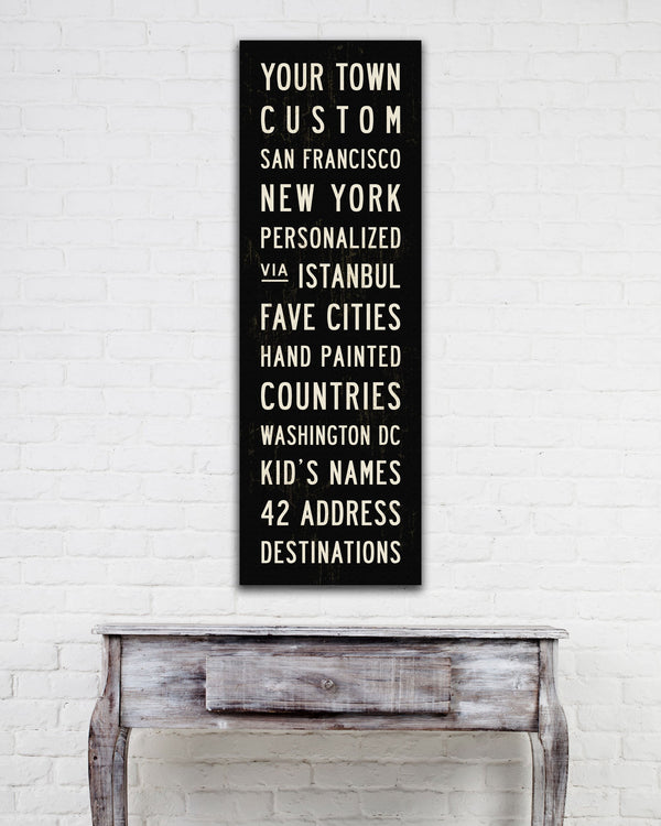 Custom Subway Sign - Personalized Home Decor | Transit Design