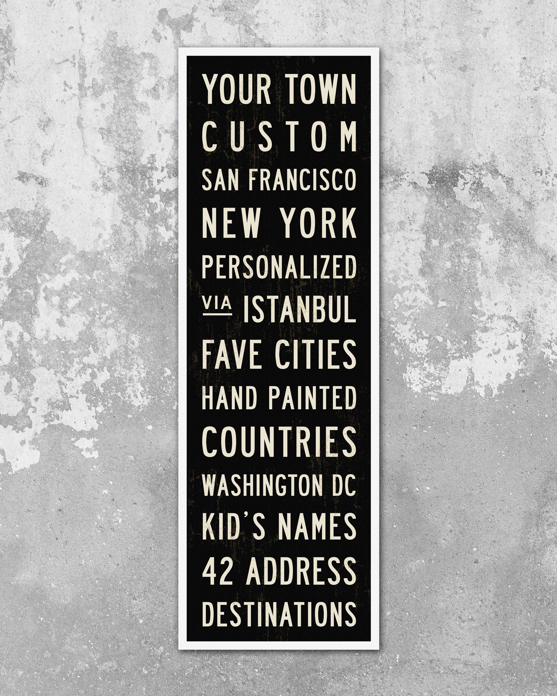 Custom Subway Sign | Personalized Canvas Wall Decor – Transit Design