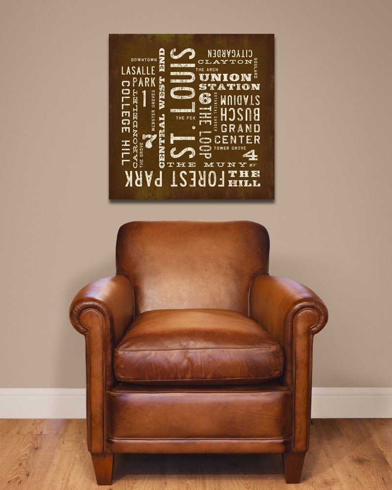 St. Louis City Art, St. Louis Neighborhoods Poster by Transit Design.