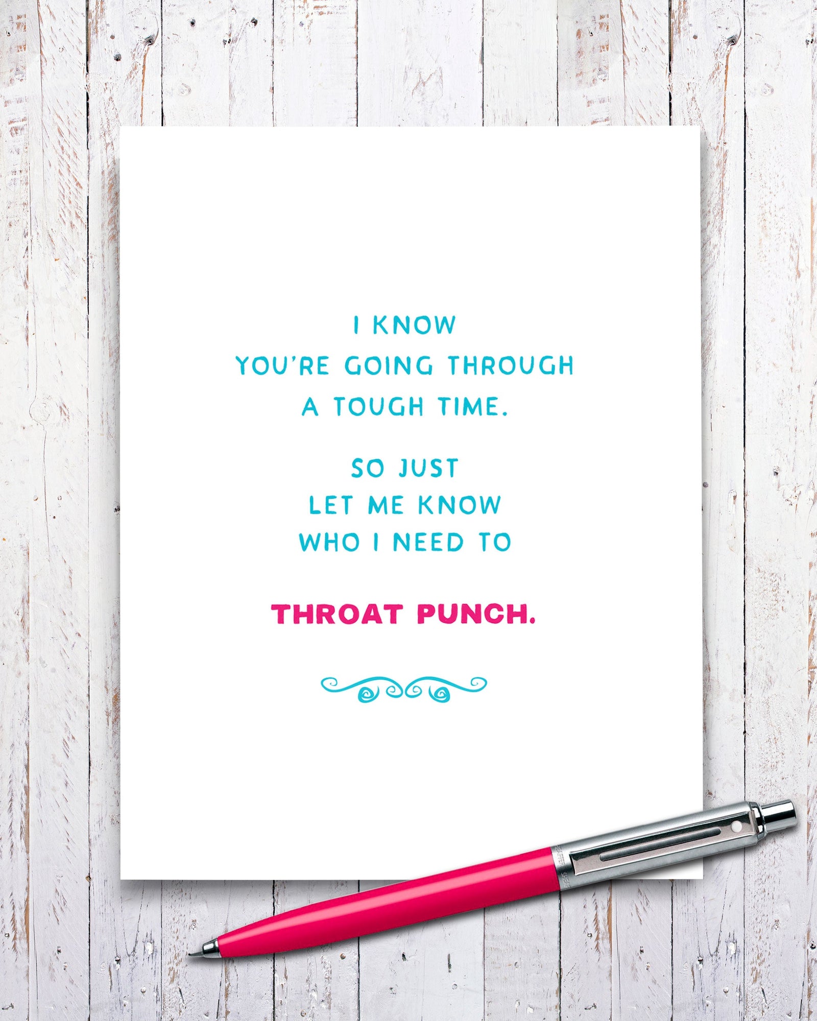 Funny Difficult Time Card, Encouragement Card by Smirkantile – Transit ...