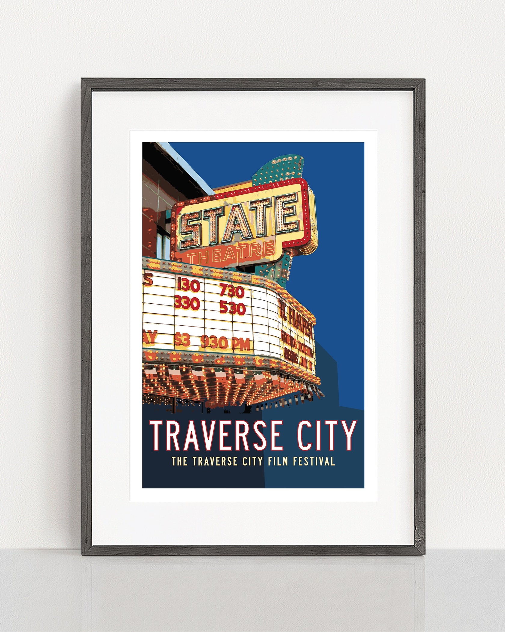 Traverse City State Theatre Poster | Michigan Wall Art – Transit Design